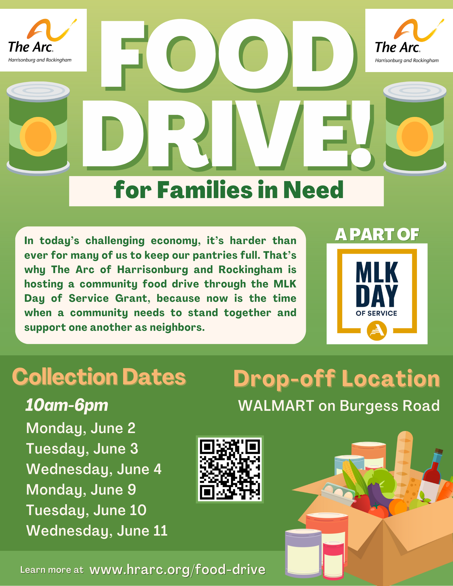 Harrisonburg Food Drive – The Arc of HR